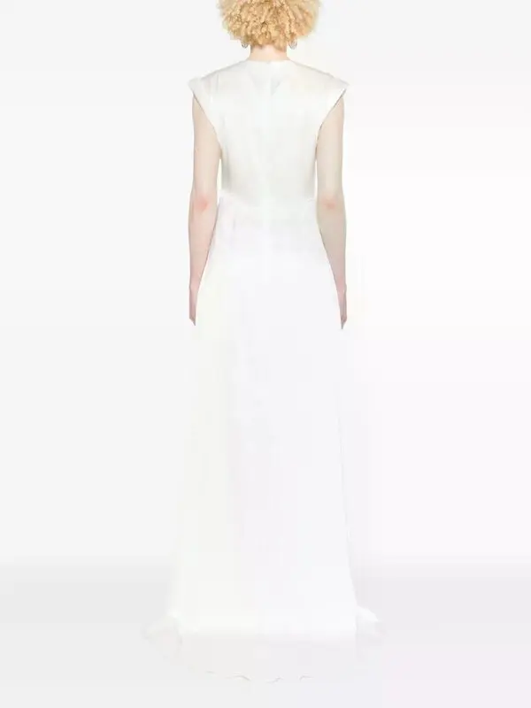 David Koma Sleeveless Satin Maxi Dress