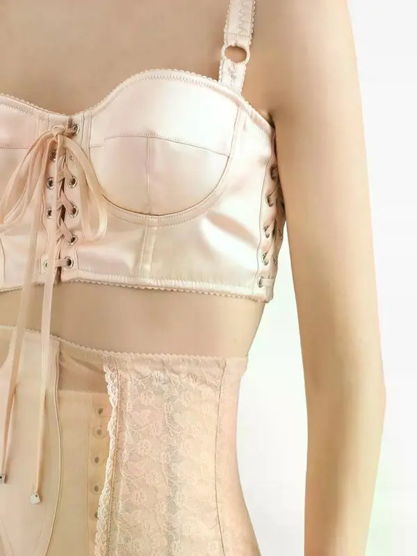 Dolce & Gabbana Lace-up Satin Corset