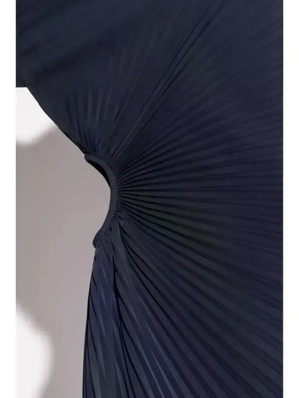 Kenzo Sunray Pleat Detail Long-sleeve Dress