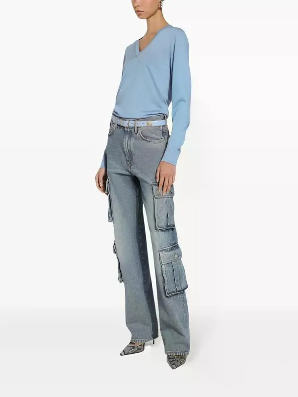 Dolce & Gabbana Powder Cotton Cargo Jeans