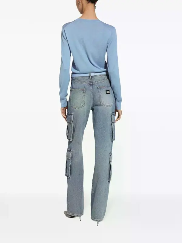 Dolce & Gabbana Powder Cotton Cargo Jeans