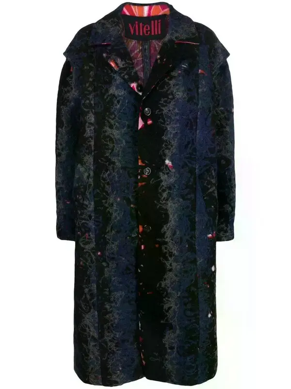 VITELLI Single-breasted Recycled Wool Coat