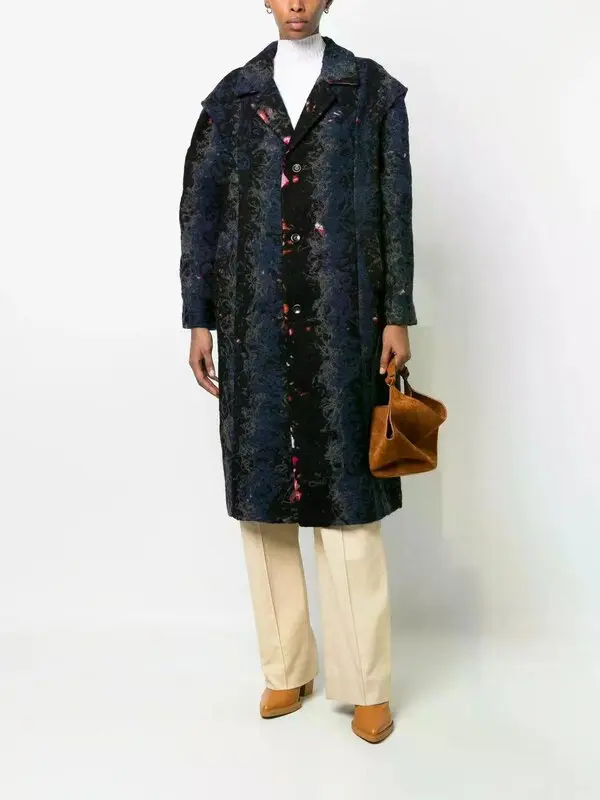 VITELLI Single-breasted Recycled Wool Coat