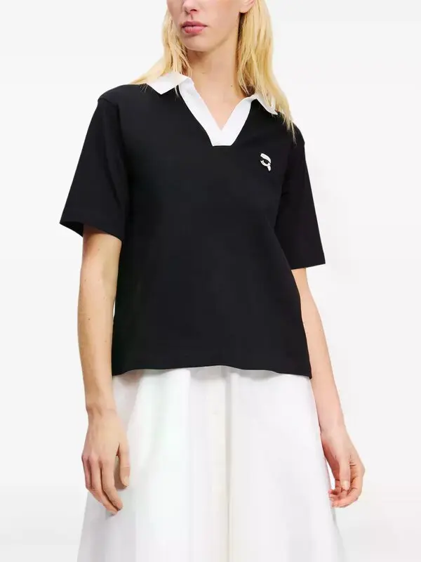 Karl Lagerfeld Logo-patch Polo Shirt