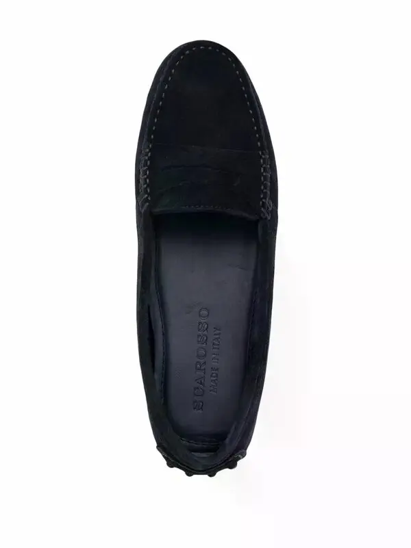 SCAROSSO Ashley Suede Loafers - Blue