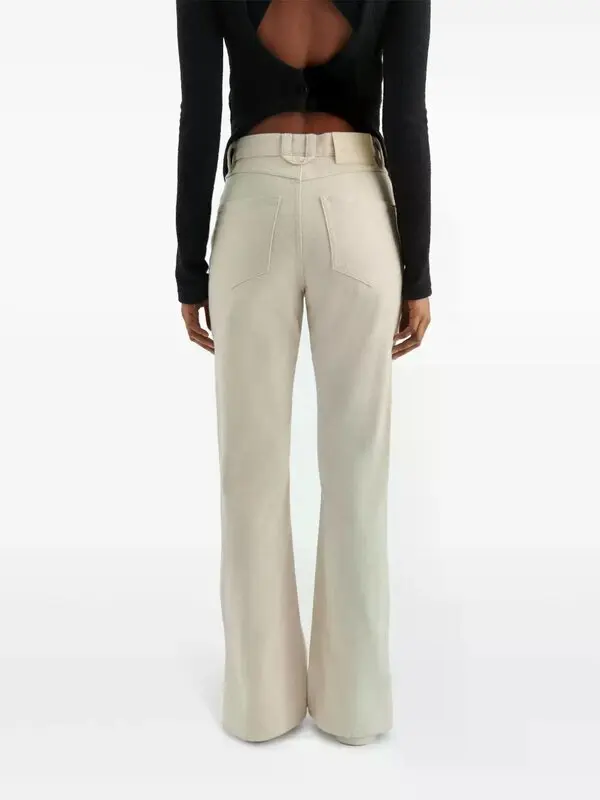 Axel Arigato Ryder Flared Jeans In Ecru Cotton