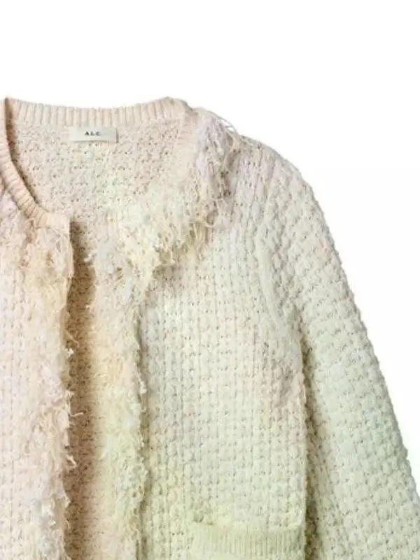 A.L.C. April Cardigan With Fringe Detailing
