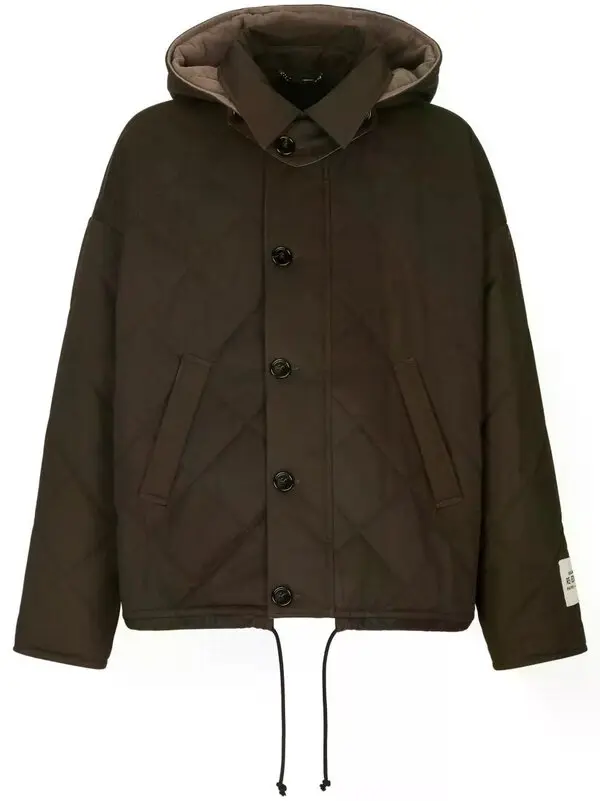 Dolce & Gabbana Diamond-quilt Padded Jacket - Brown