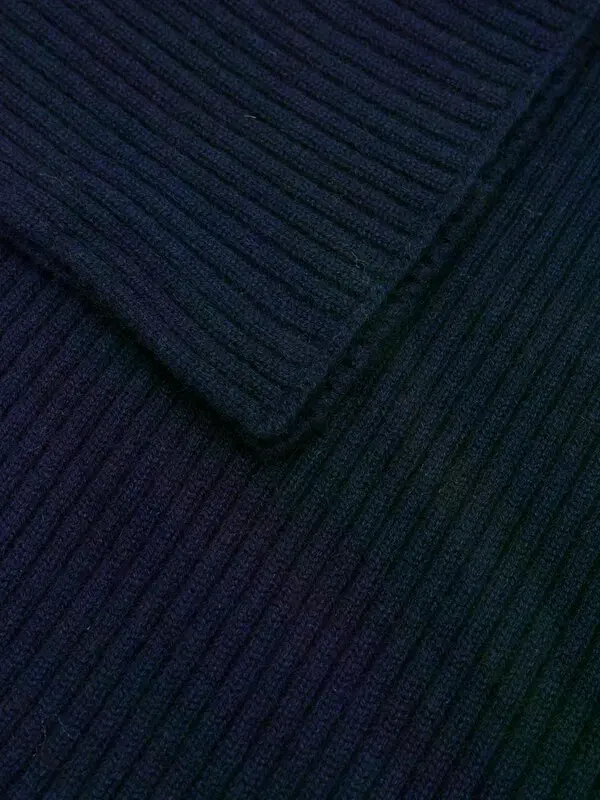 Cashmere In Love Bondi Ribbed Scarf - Blue
