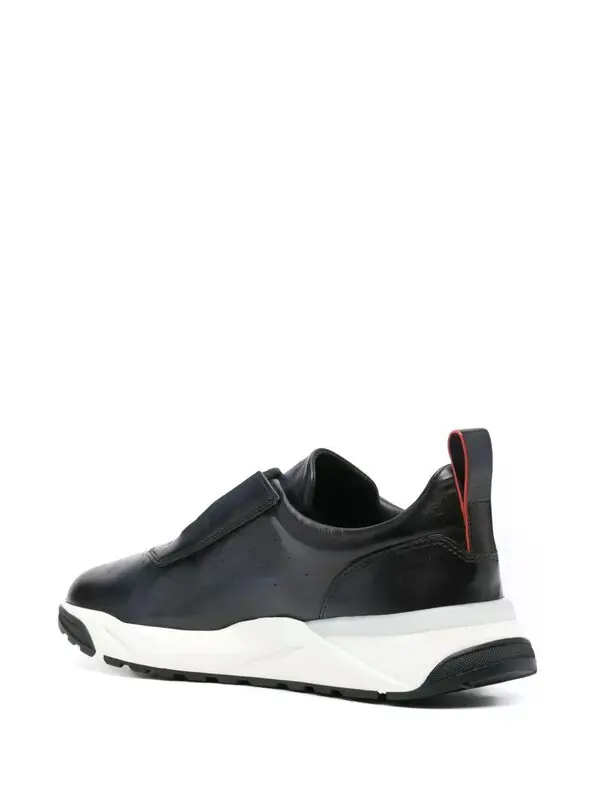 Santoni Leather Sneakers - Blue