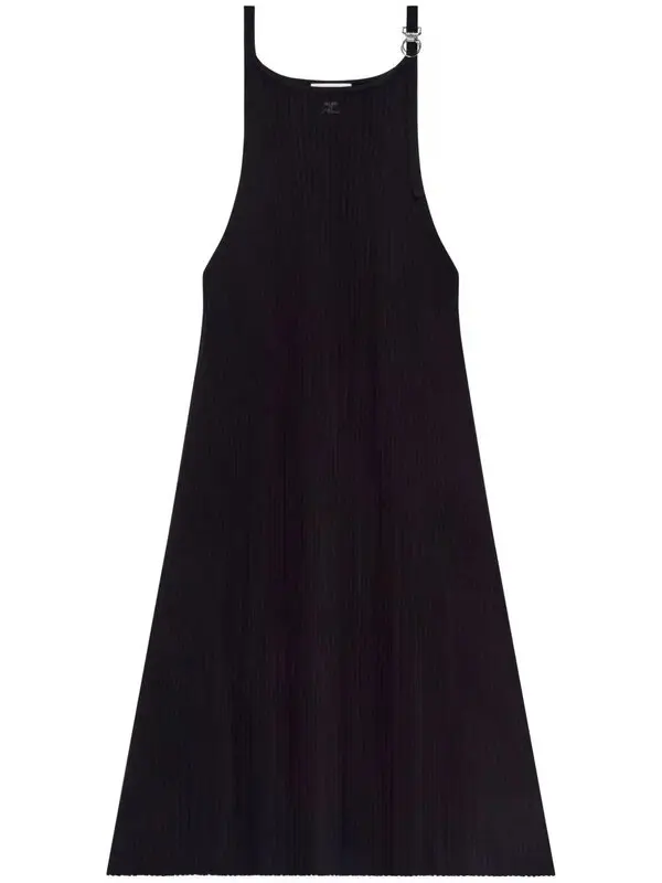 COURREGES Buckle-detail Ribbed Dress