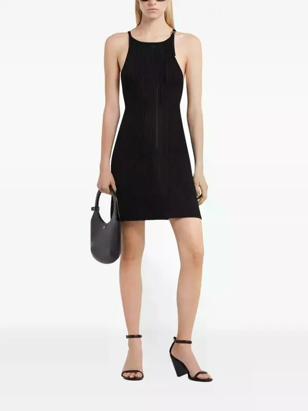 COURREGES Buckle-detail Ribbed Dress