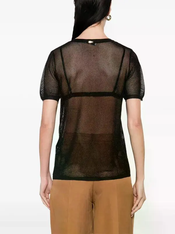 Herno Open-knit T-shirt With Lurex Detailing