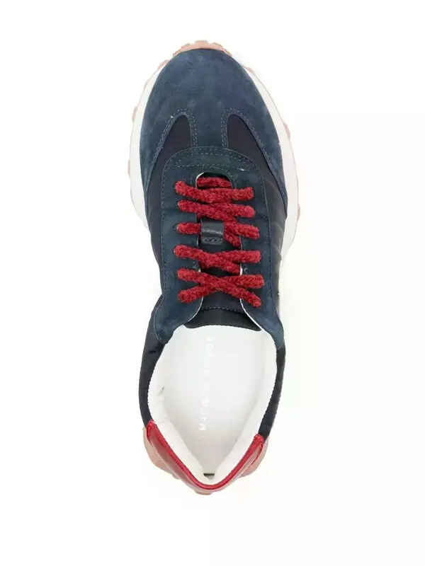 MADISON MAISON Star Suede-trimmed Sneakers - Blue
