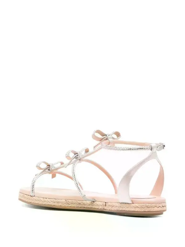 Rene Caovilla Tone Embellished Bow Sandals