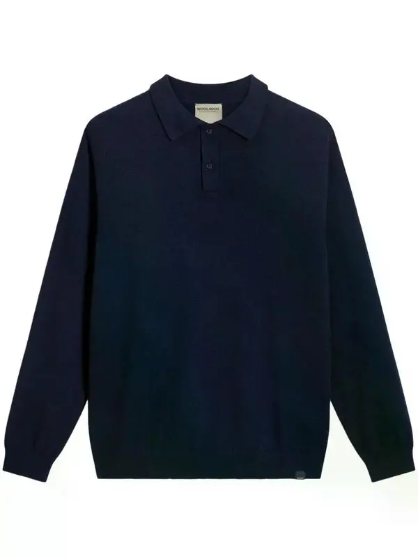 Woolrich Polo Collar Cashmere Sweater - Blue