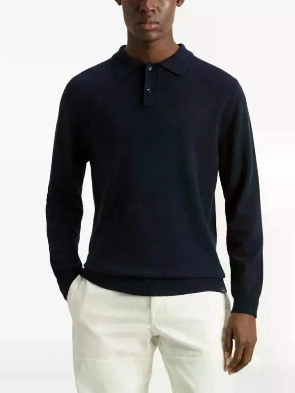 Woolrich Polo Collar Cashmere Sweater - Blue