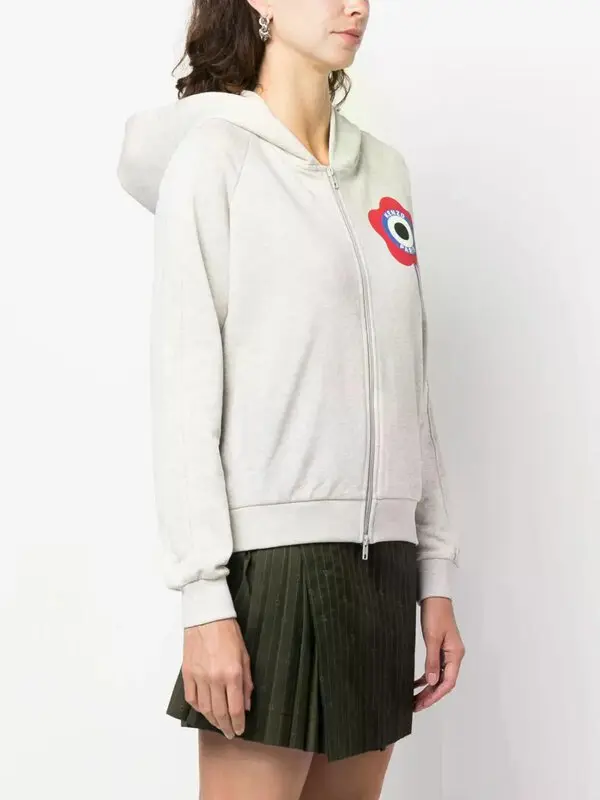 Kenzo Logo-print Zip-up Hoodie
