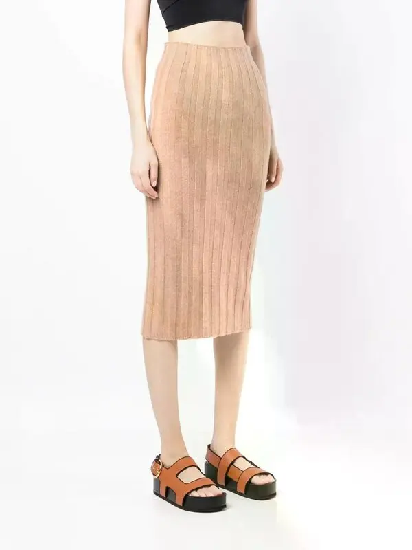 Cashmere In Love Lenny Ribbed Knit Pencil Skirt
