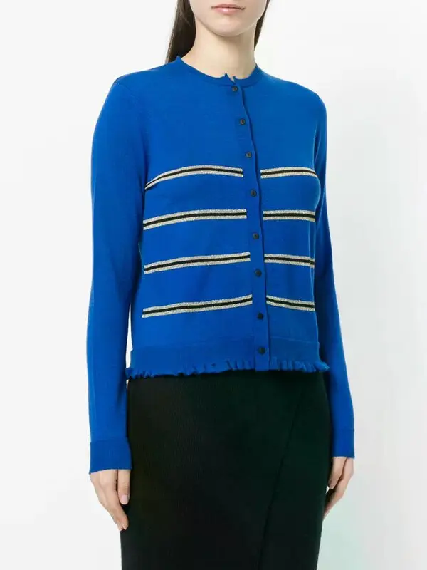 Cashmere In Love Cropped Striped Cardigan