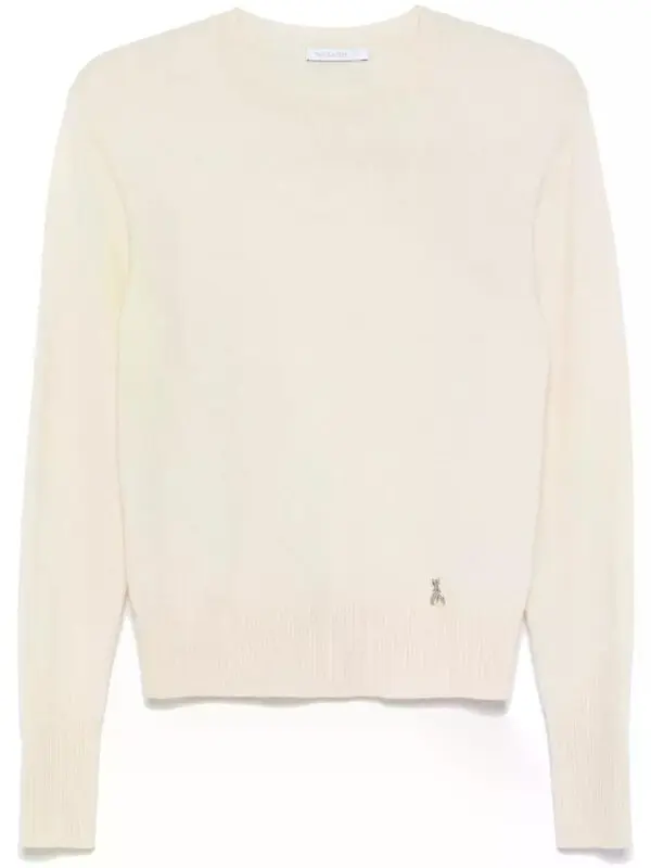 Patrizia Pepe Cashmere Crew Neck Sweater - Neutrals