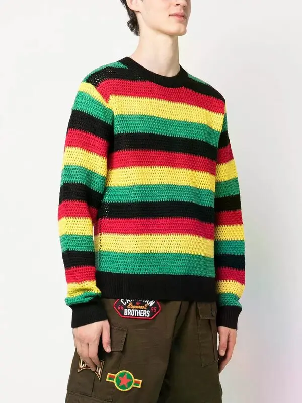 Dsquared2 Virgin Wool Open Knit Jumper