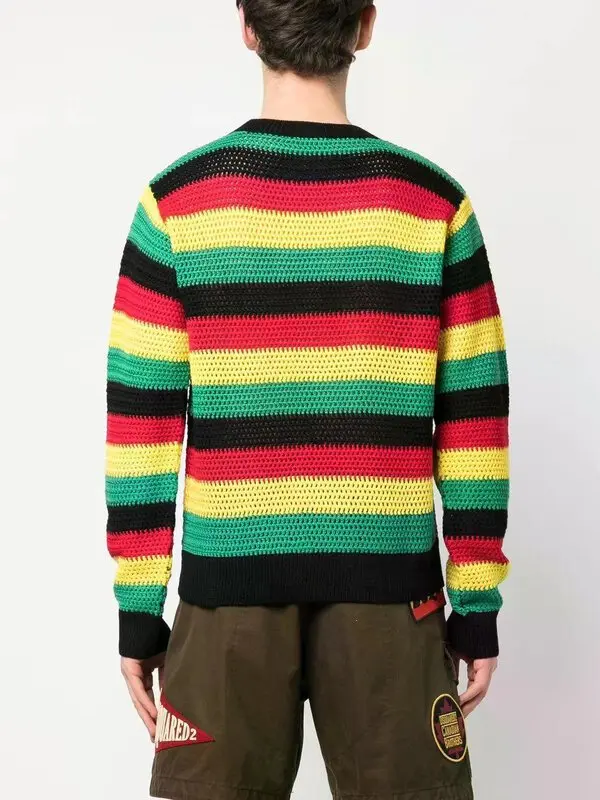 Dsquared2 Virgin Wool Open Knit Jumper