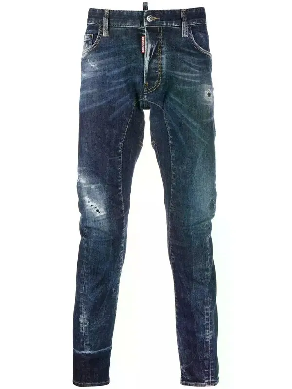 Dsquared2 Distressed Skinny Jeans - Blue