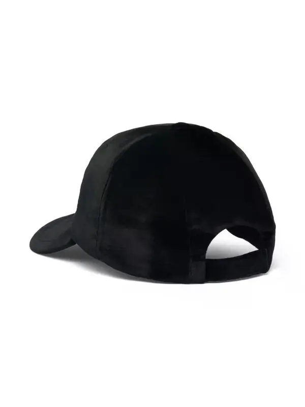 Prada Velvet Baseball Cap With Enamel Triangle Logo