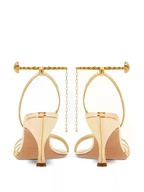 FERRAGAMO 70mm Ankle-chain Sandals - Gold