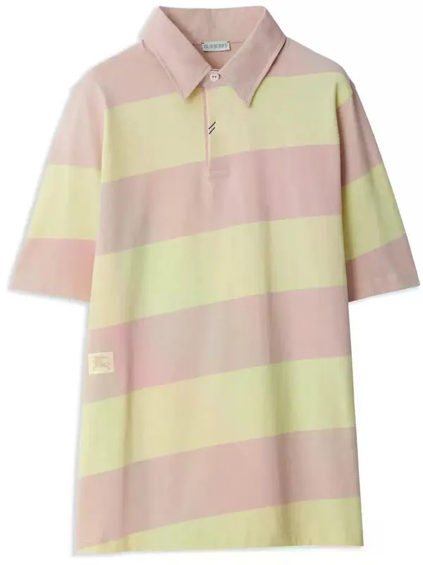 Burberry Striped Cotton Polo Shirt