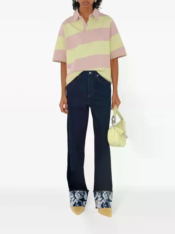 Burberry Striped Cotton Polo Shirt