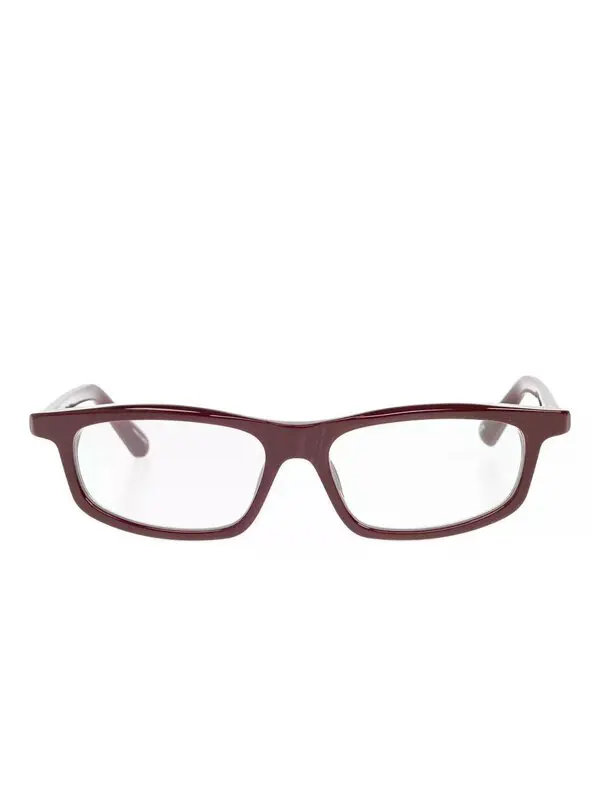 Jacquemus Rectangle Frame Eyeglasses - Red