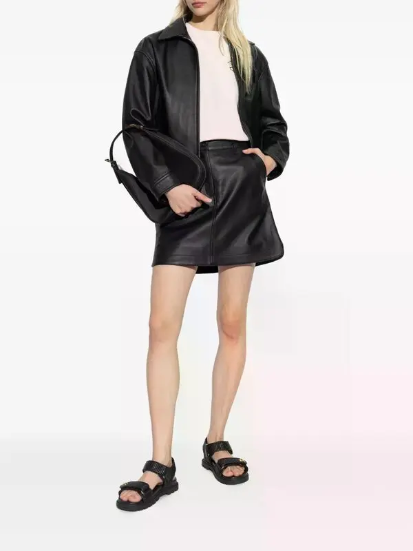 Maison Kitsuné Leather Skirt
