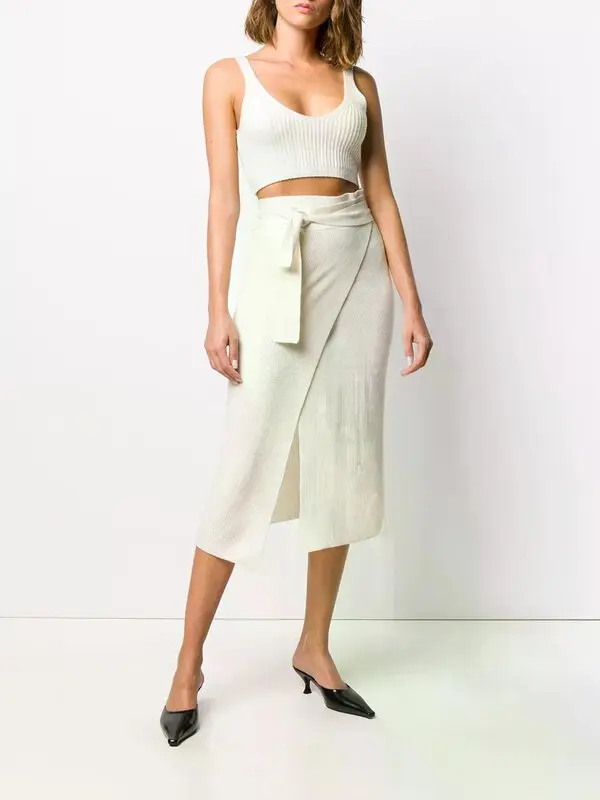 Cashmere In Love Ribbed Knit Cropped Vest