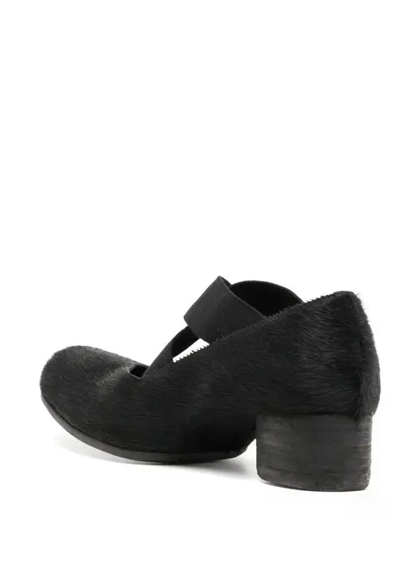 UMA WANG Calf Leather Ballerina Pumps - Black