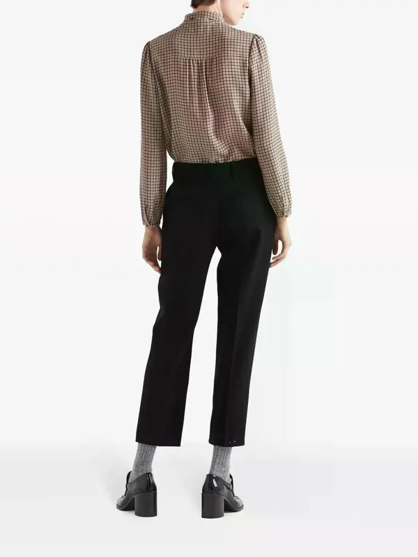 Prada Enamel Triangle Logo Trousers