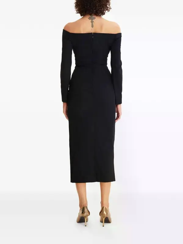 MOOS STUDIO Passion Off-shoulder Midi Dress - Black