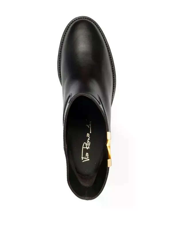 VIA ROMA 15 Calf Leather Ankle Boots