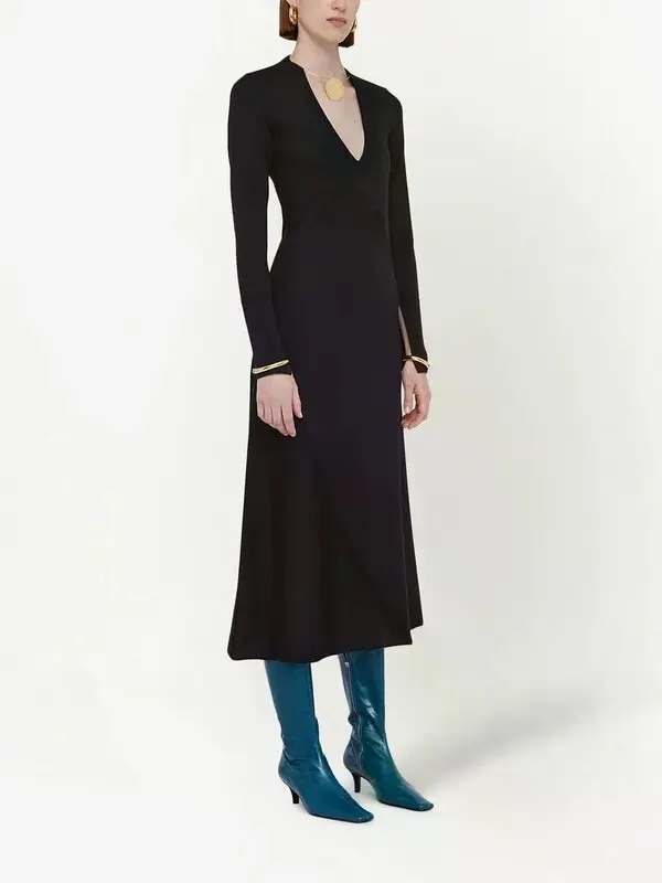 JIL SANDER Long-sleeved Midi Dress