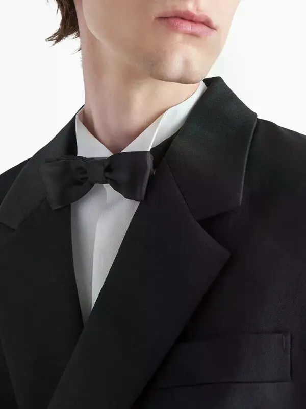Prada Silk Bow Tie - Black