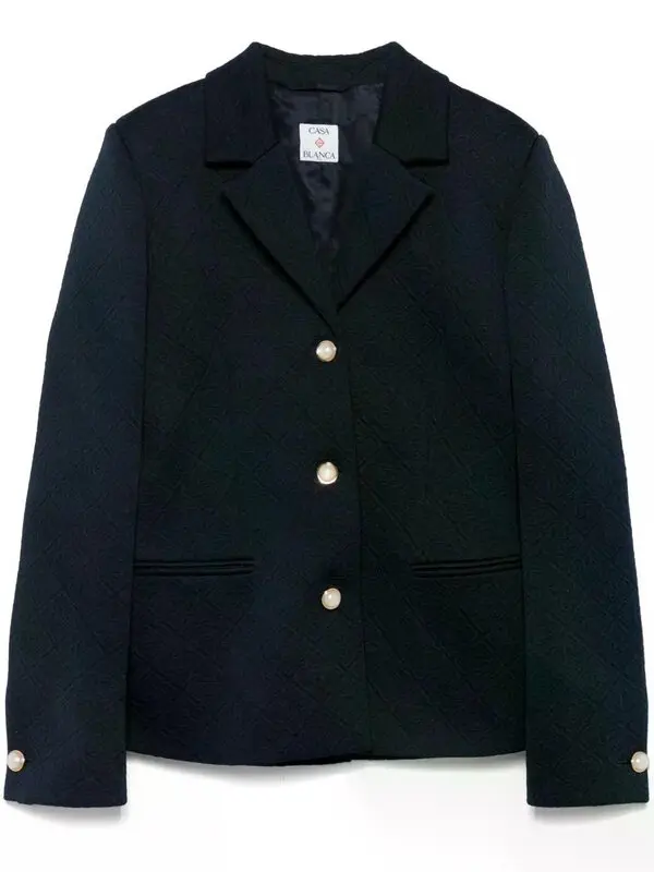 Casablanca Monogram-jacquard Single-breasted Jacket