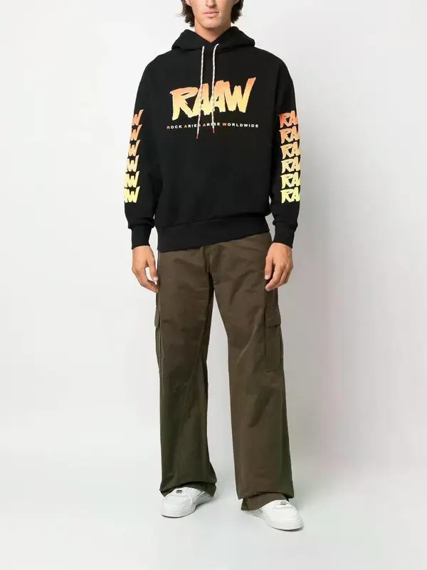 Aries Logo Print Hoodie