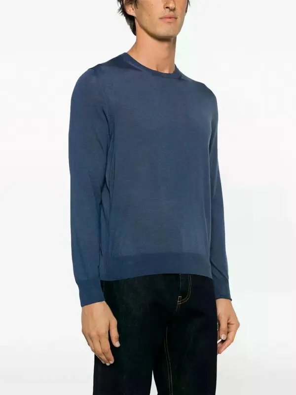 Canali Fine-knit Crew-neck Jumper