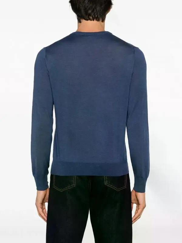 Canali Fine-knit Crew-neck Jumper