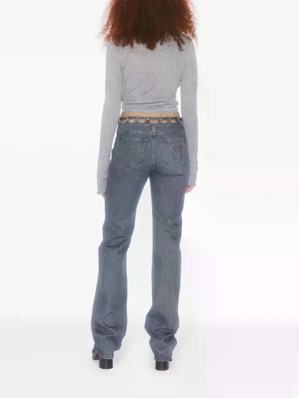 Filippa K Lace-waist Straight-leg Jeans