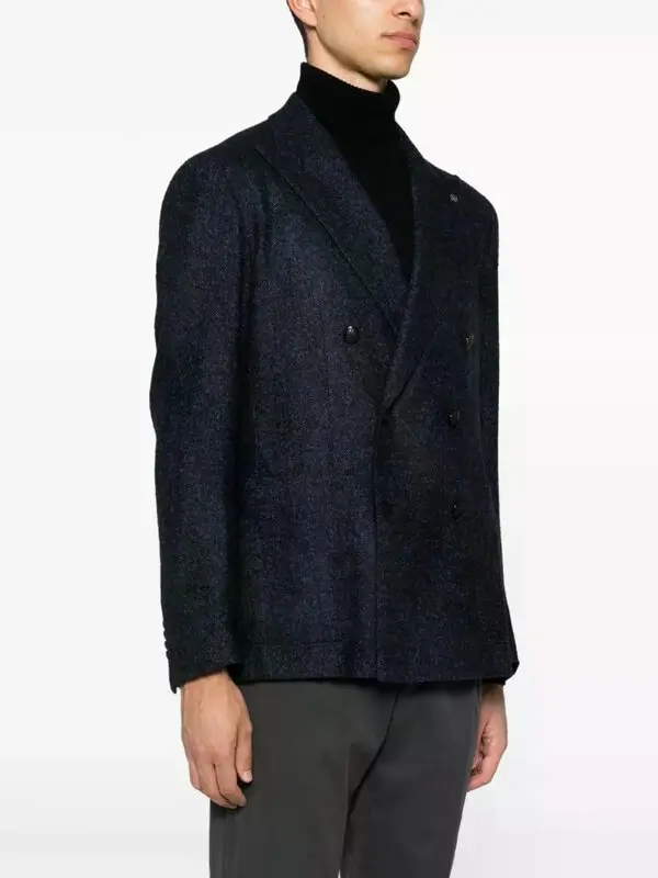 Tagliatore Herringbone Virgin Wool-blend Blazer