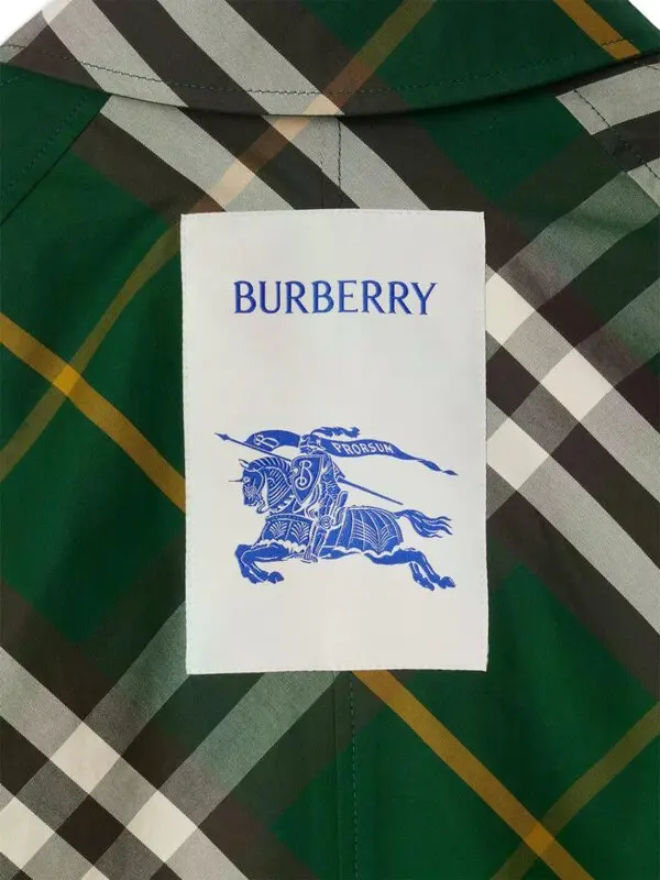 Burberry Reversible Check Car Coat - Green