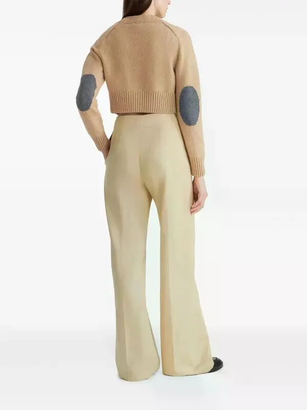 PATOU Wool-cashmere Cropped Cardigan