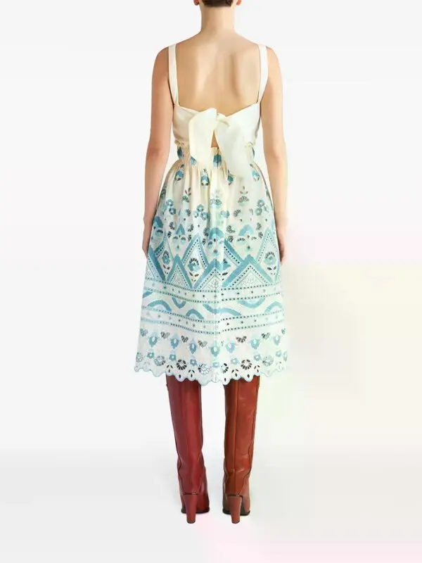 Etro Broderie Anglaise Flared Dress
